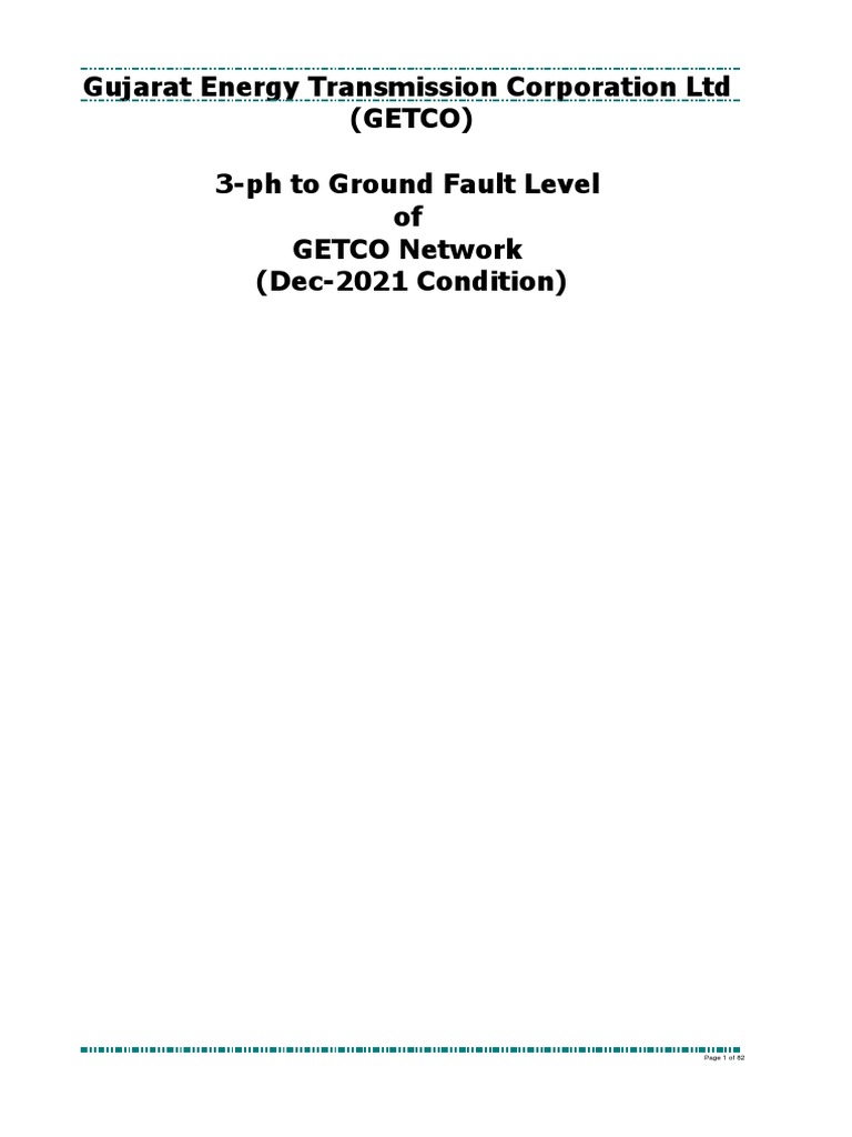 Gujarat Energy Transmission Corporation Ltd (GETCO) 3-Phase to Ground ...
