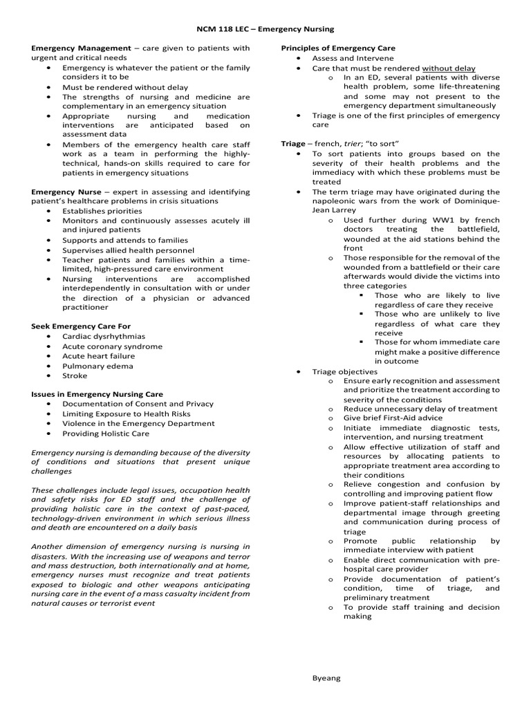Emergency Nursing | PDF | Emergency Department | Nursing