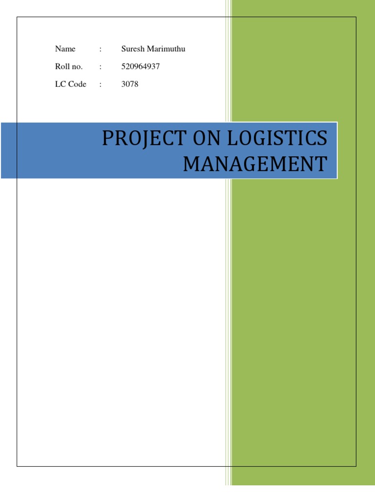 Understanding Logistics Management Basics | PDF | Logistics | Warehouse