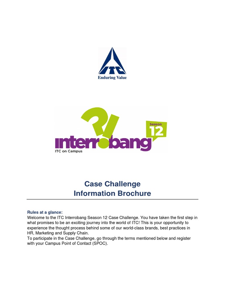 Case Challenge - Information Brochure | PDF | Intellectual Property ...