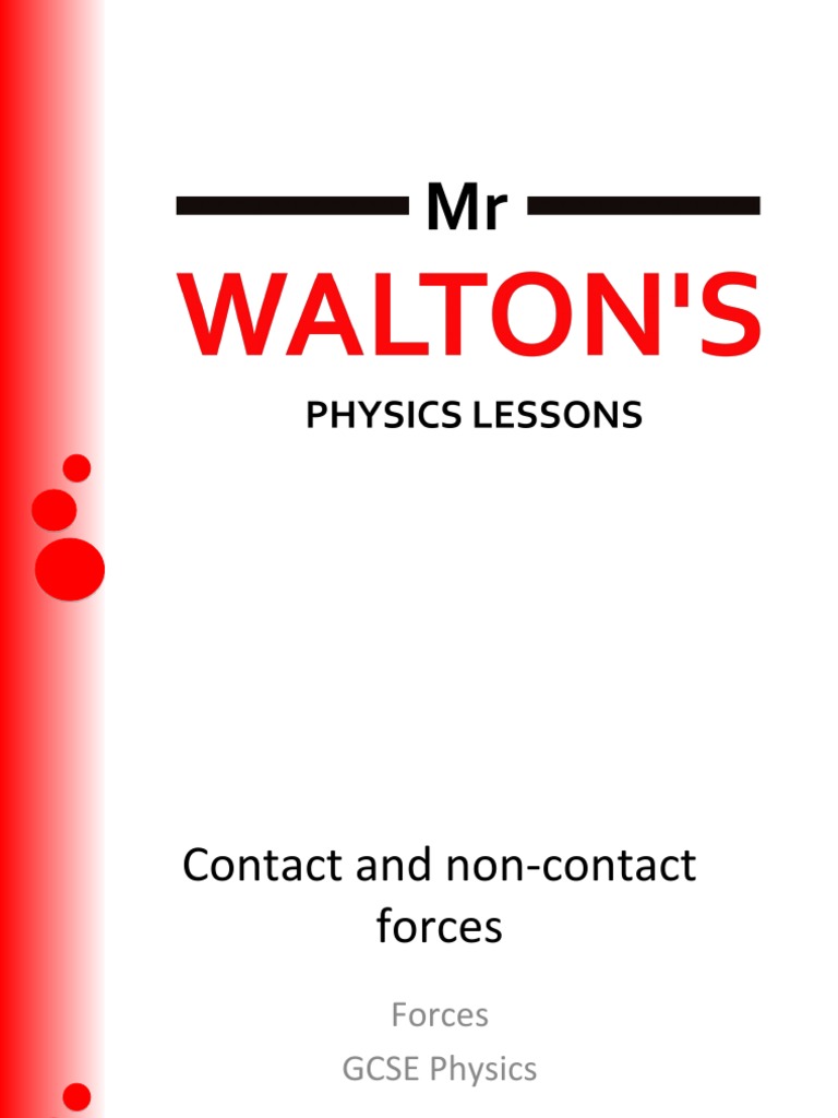 Contact And Noncontact Forces Pdf Force Friction