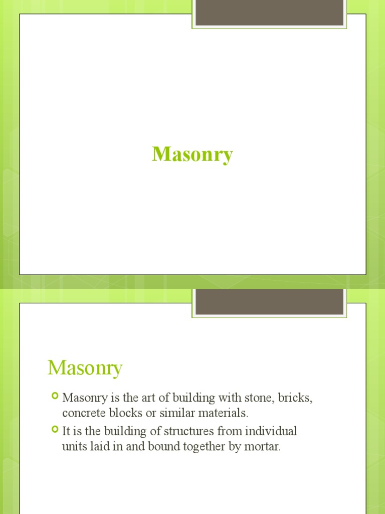 TLE Review C Masonry | PDF | Masonry | Concrete
