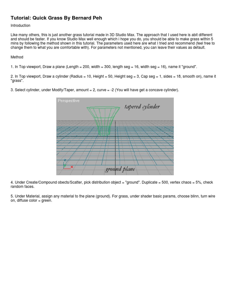Quick 3D Grass Tutorial in Max | PDF | Teaching Methods & Materials ...