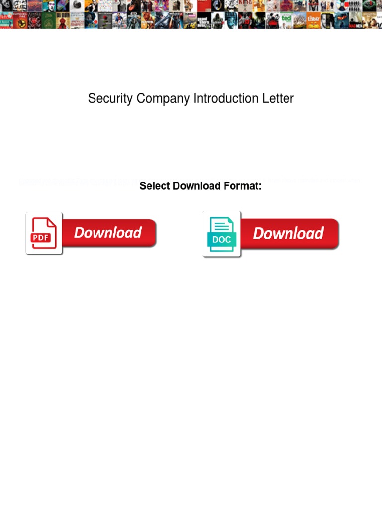 Security Company Introduction Letter | PDF | Security Guard | Computer ...