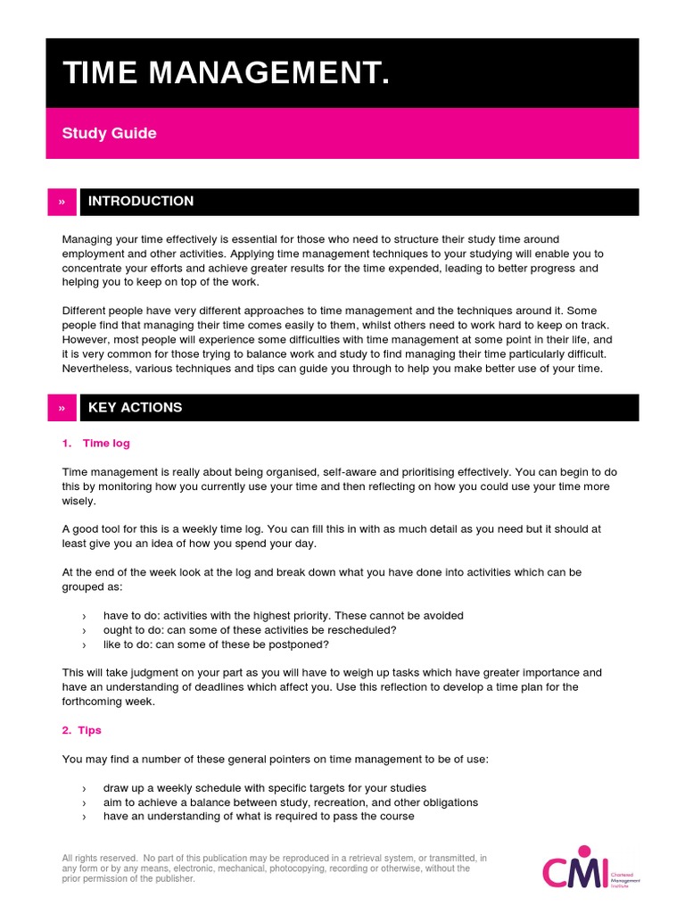 Time Management | PDF | Procrastination | Professional Skills