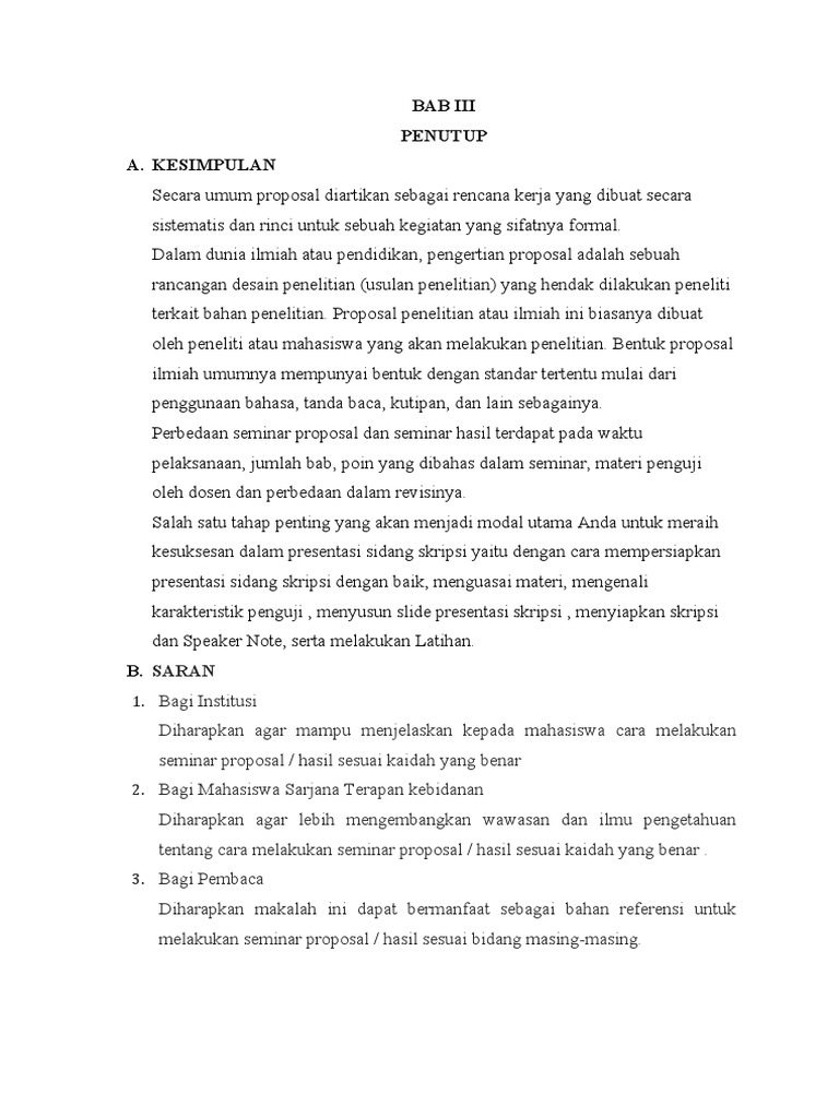 Bab Iii Penutup | PDF