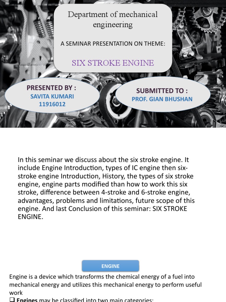Advances in Engine Technology: A Review of the Six-Stroke Internal Combustion Engine | PDF ...