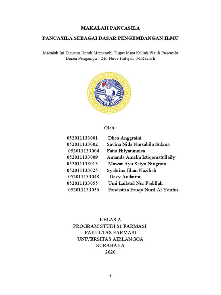 Kelompok 06 - Makalah Pancasila Sebagai Dasar Pengembangan Ilmu | PDF