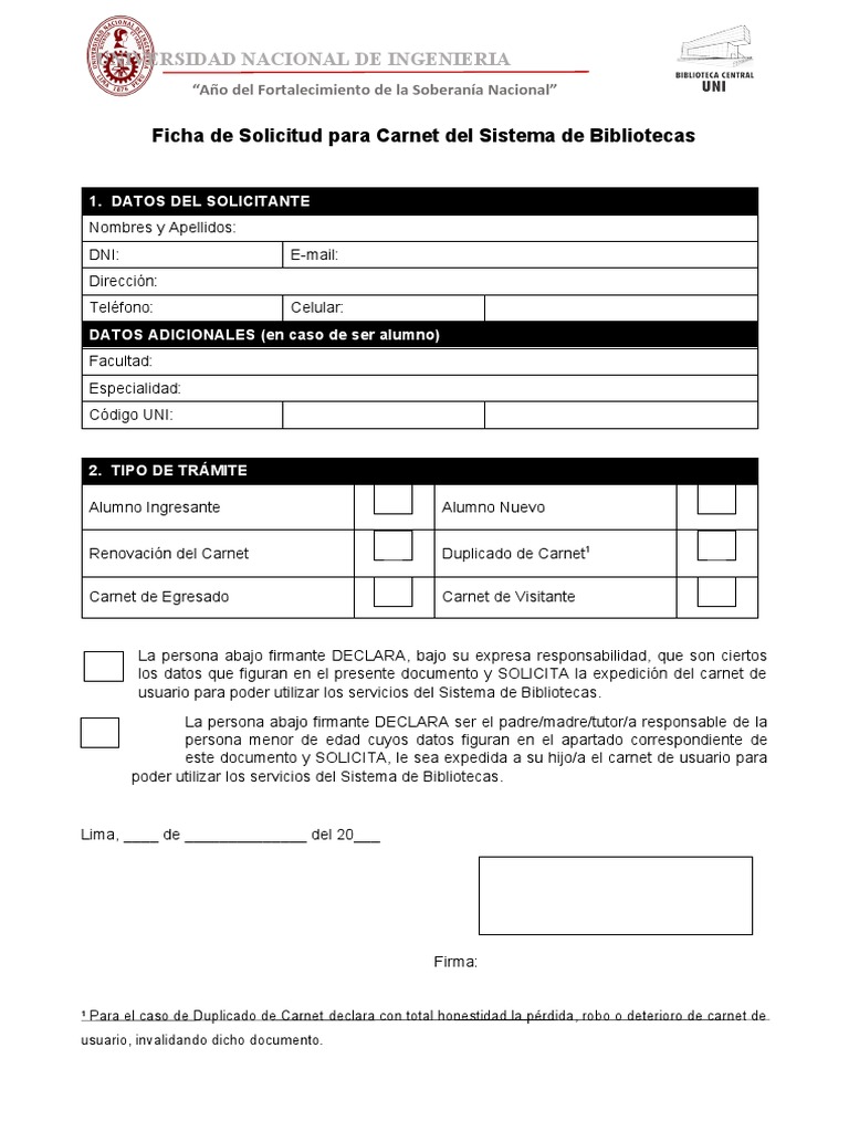 Ficha Solicitud | PDF