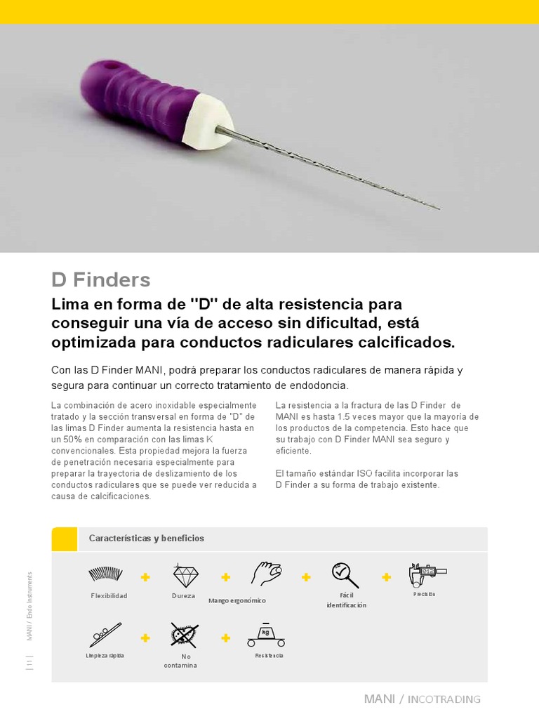 Limas D Finder MANI para Endodoncia | PDF | Acero