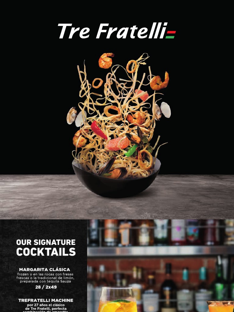 Menu Principal Tre Fratelli | PDF | pesto | Alimentos