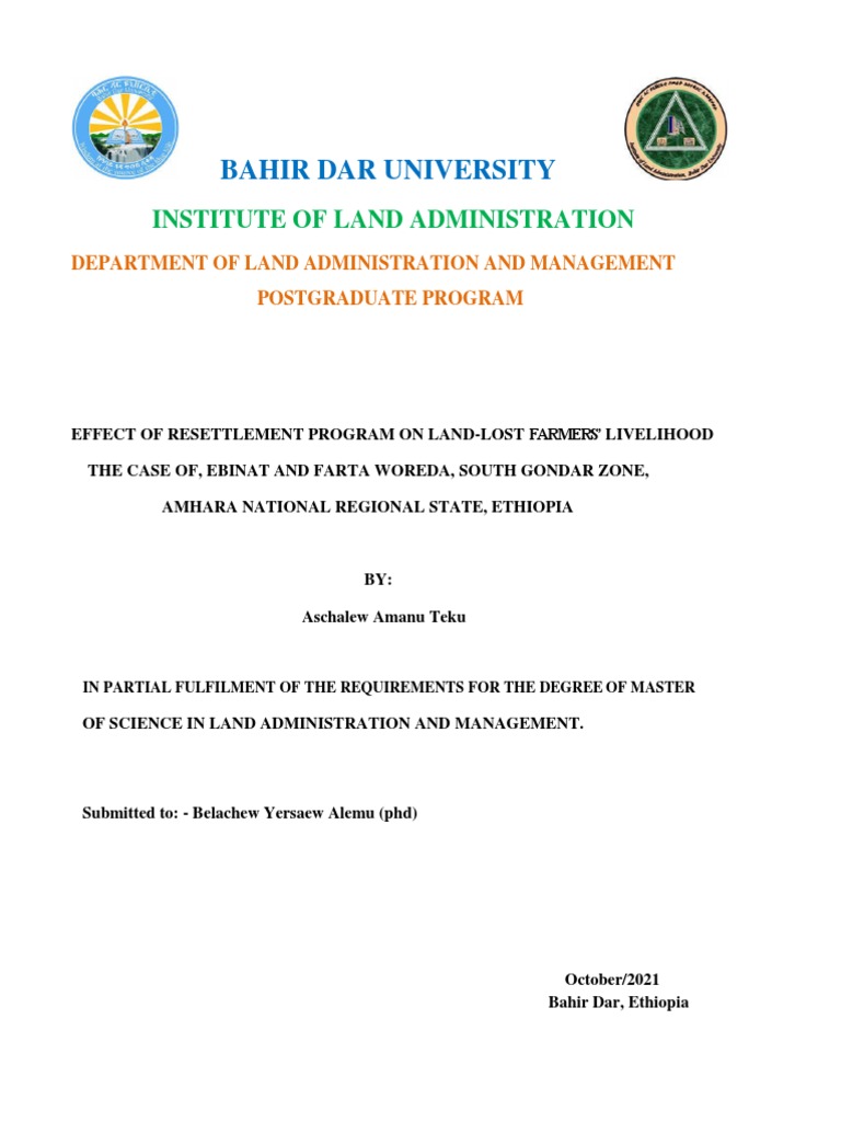 Aschalew Amanu | PDF | Irrigation | Dam