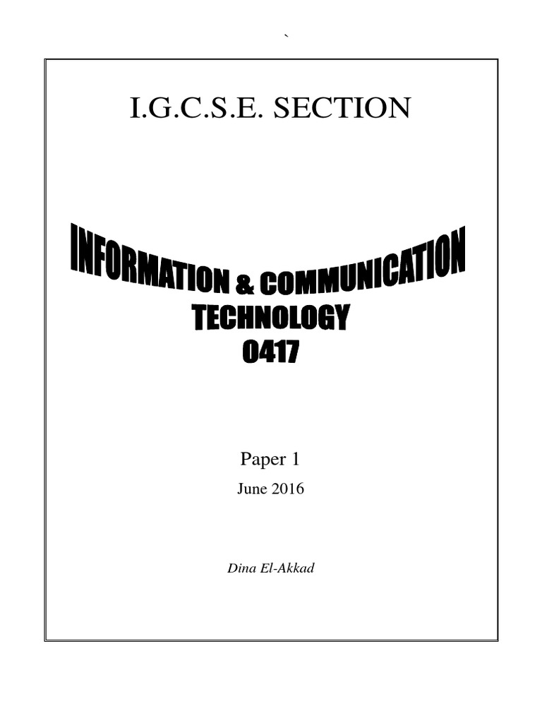 Igcse Ict Chapter 1 To 3 Notes | PDF | 3 D Printing | Printer (Computing)