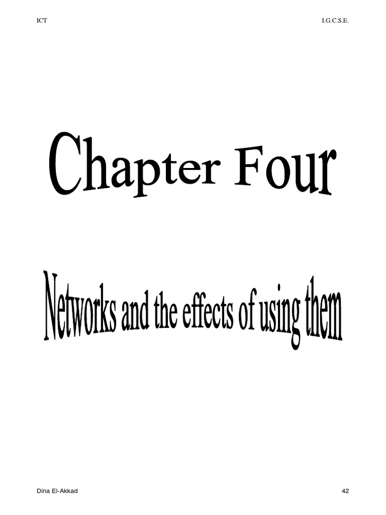 ICT Chapter 4: Network Fundamentals | PDF | Computer Network | Internet ...