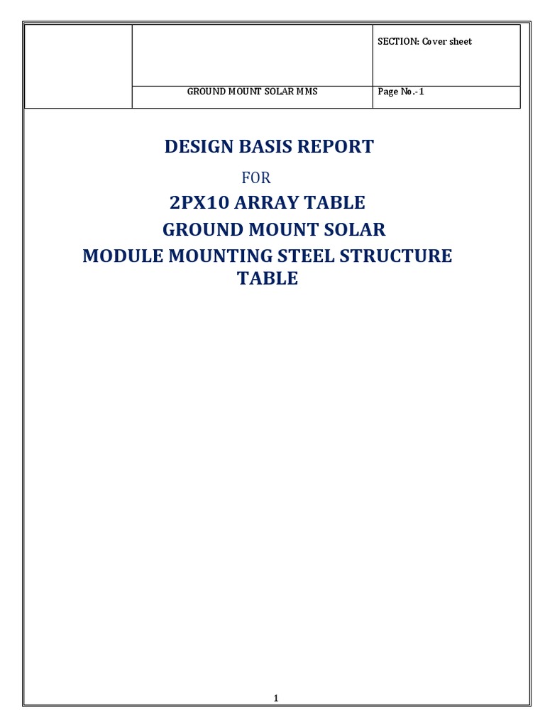Ground Mount Solar Module Design Report | PDF | Strength Of Materials ...