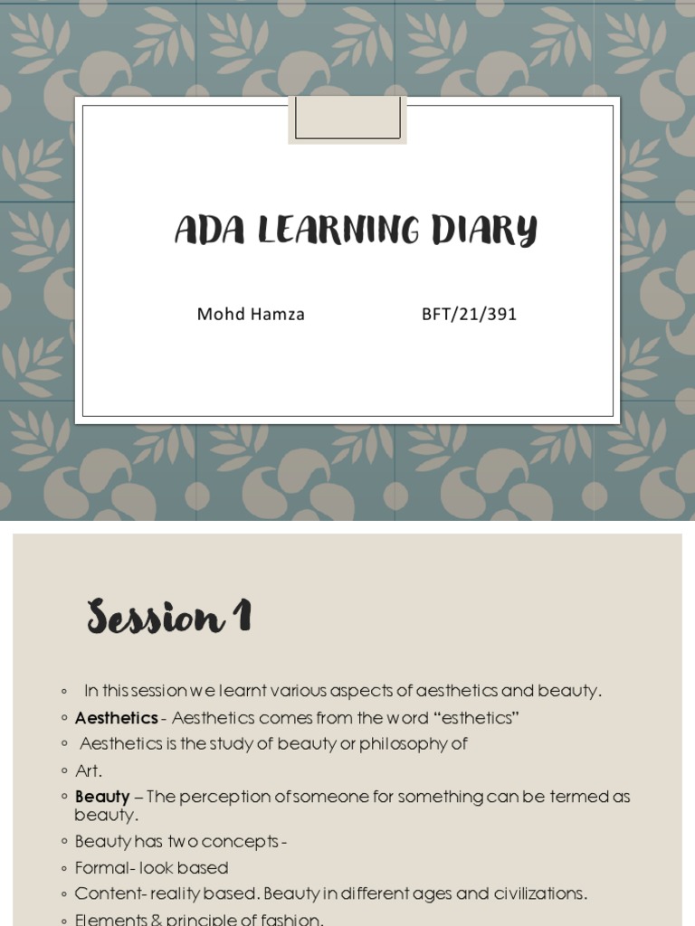 ADA Learning Diary Final | PDF | Mesopotamia | Impressionism