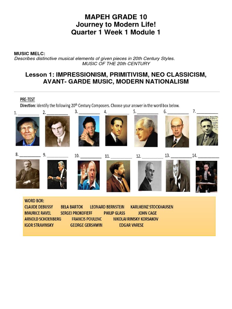 Mapeh Grade 10 Module 1 | PDF | Concerto | Orchestras