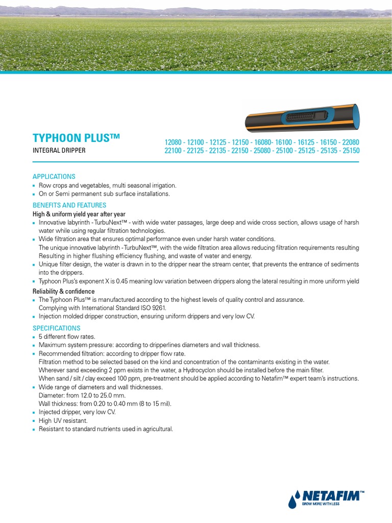Typhoon Plus P | PDF | Filtration | Water