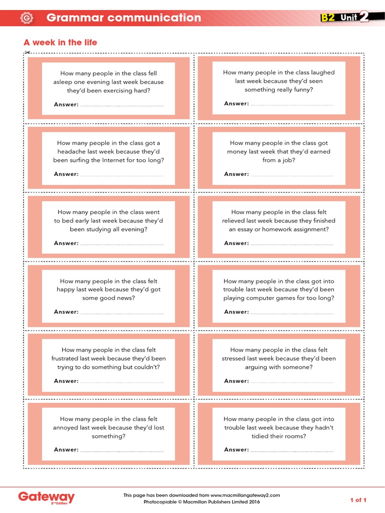 B2 UNIT 2 Grammar Communication | PDF