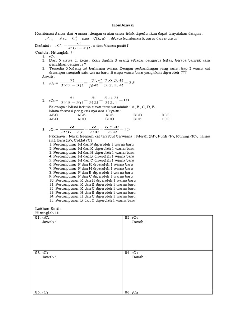 Kombinasi | PDF