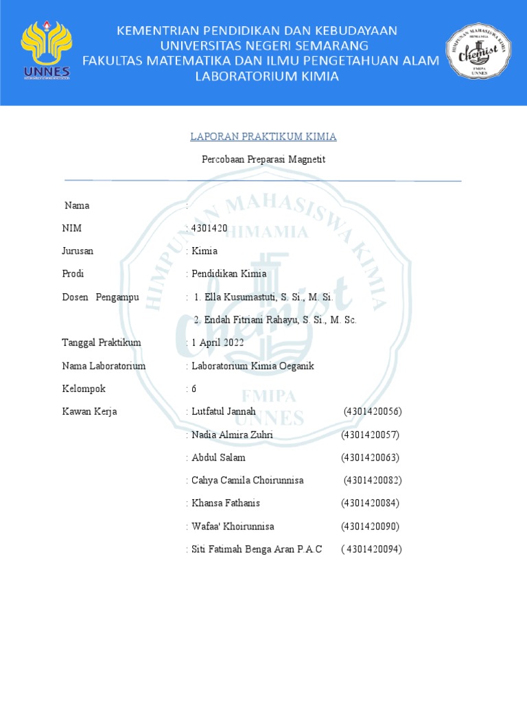 Laprak Preparasi Magnetit | PDF