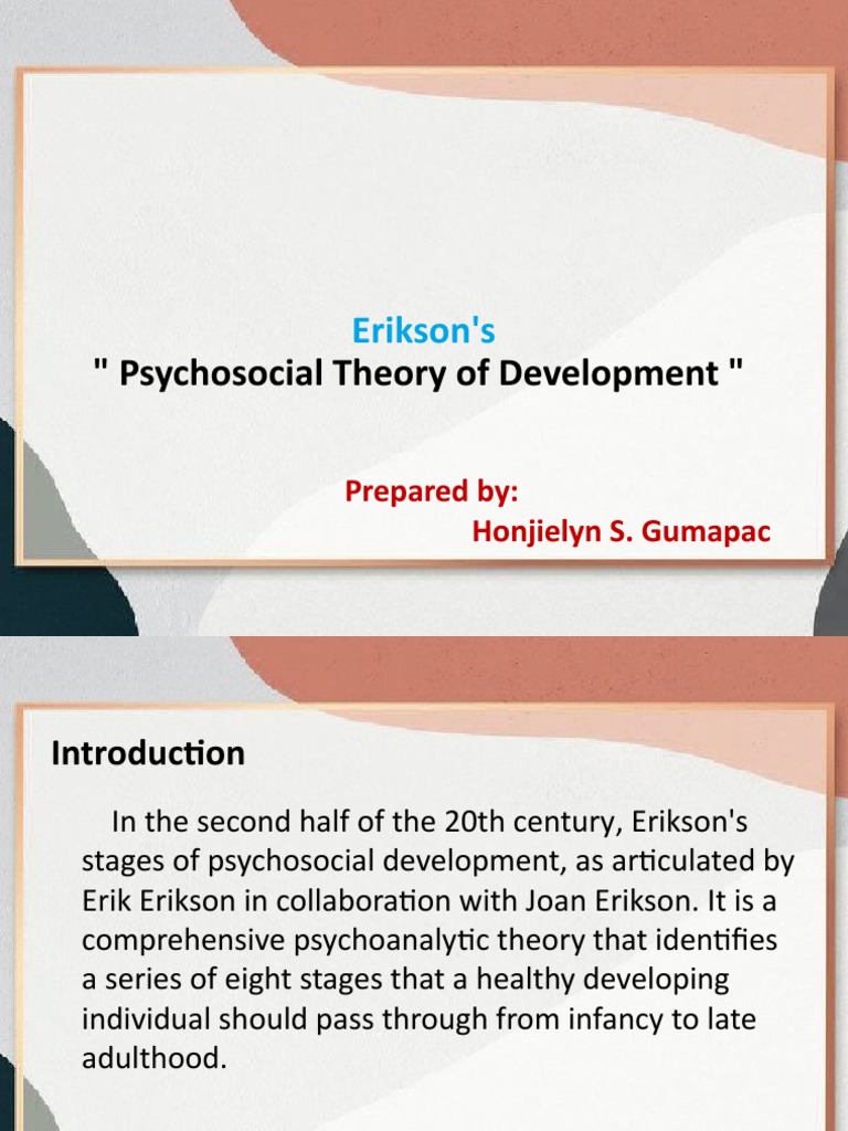 Erikson's Psychosocial Theory of Development | PDF | Behavioural Sciences | Developmental Psychology