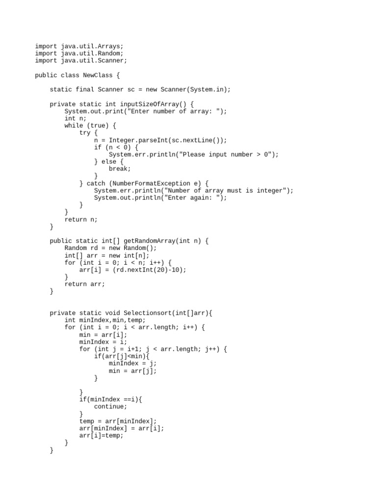 Selection Sort | PDF
