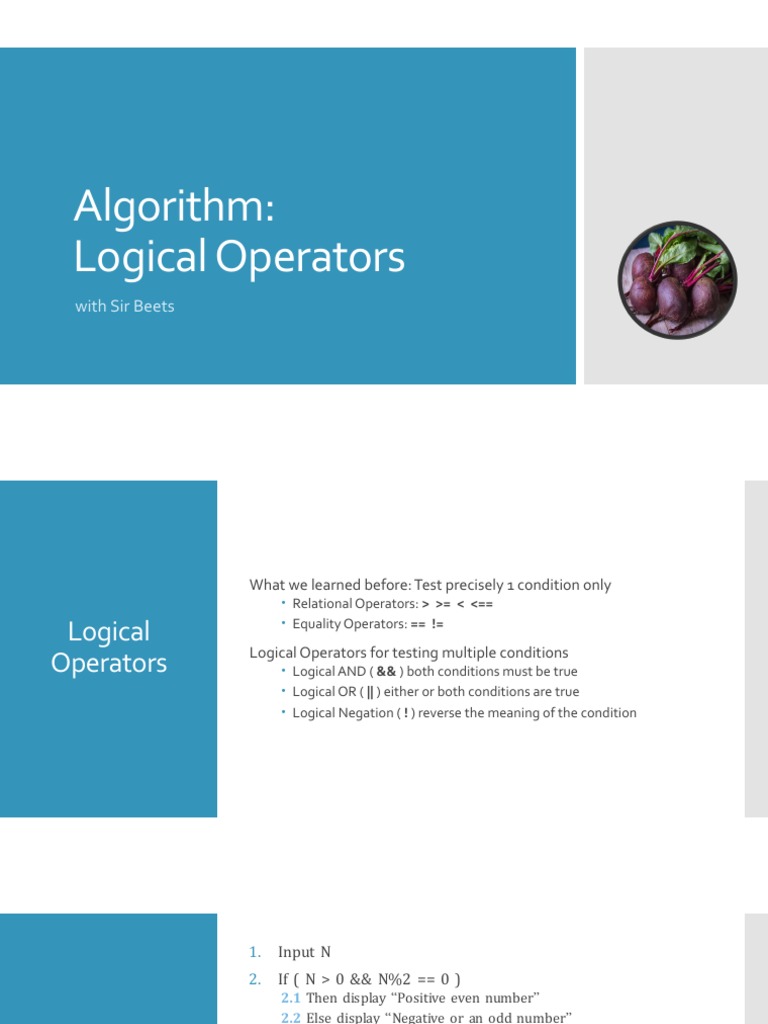 03 Logical Operators | PDF | Theoretical Computer Science | Computer ... 03 Logical Operators | PDF | Theoretical Computer Science | Computer ...