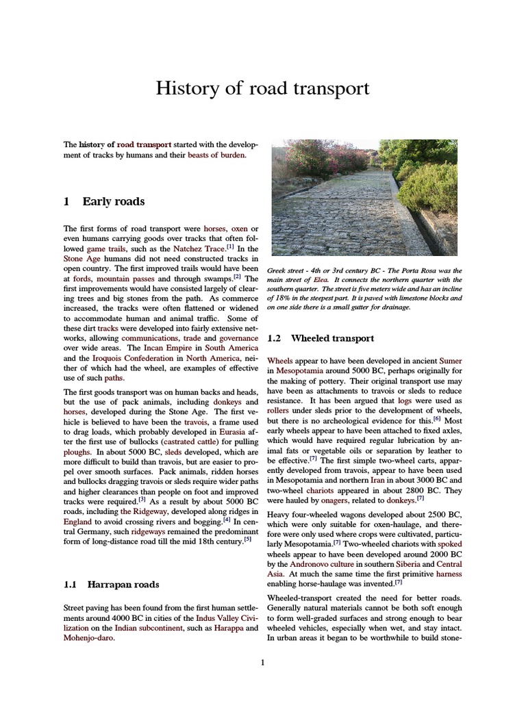 HistoryOfRoadTransport 8 | PDF | Transport