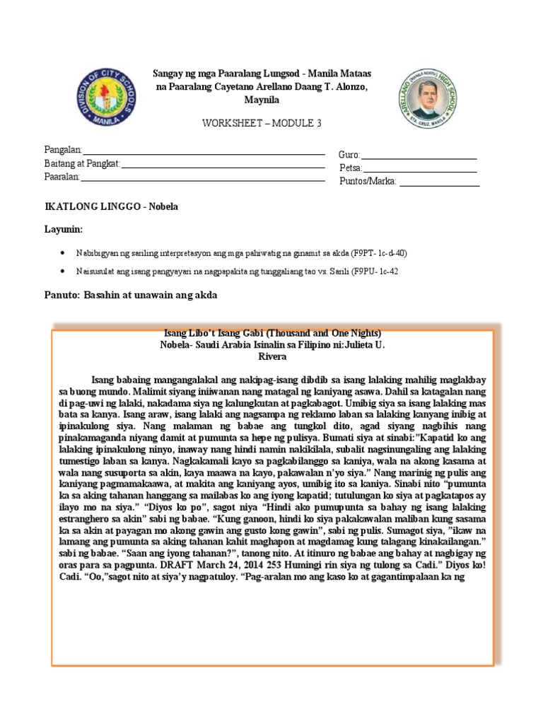 Q1 Worksheet Module 3 Pdf