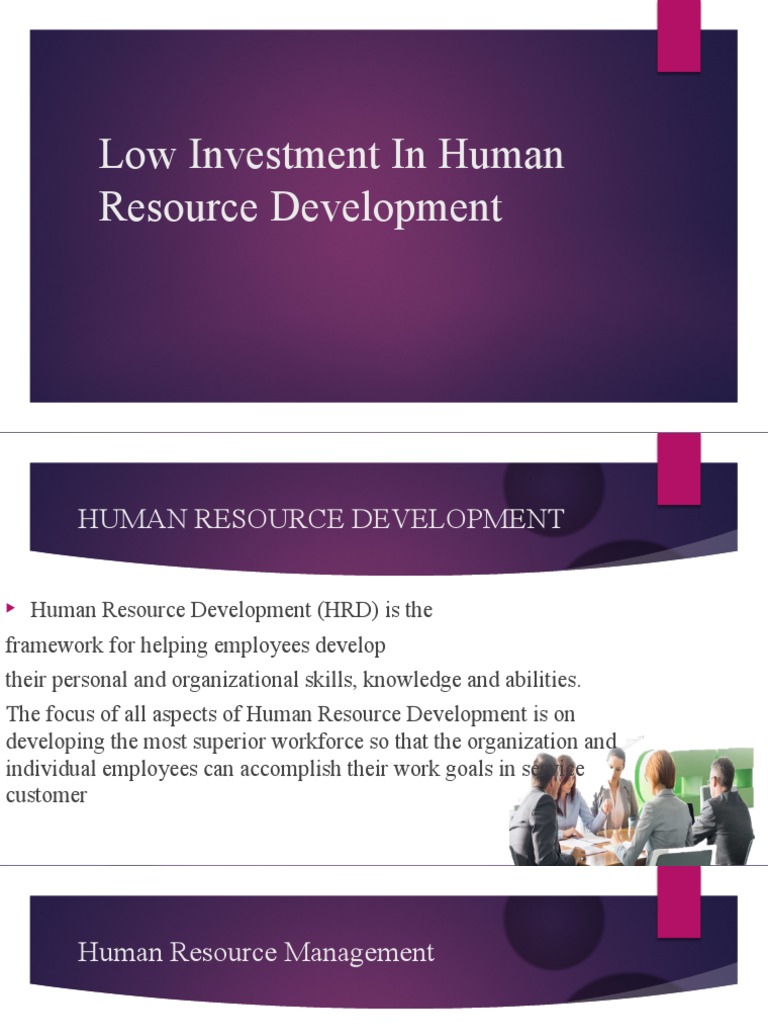 Low Investment in Human Resource Development | PDF | Human Resource Management | Poverty
