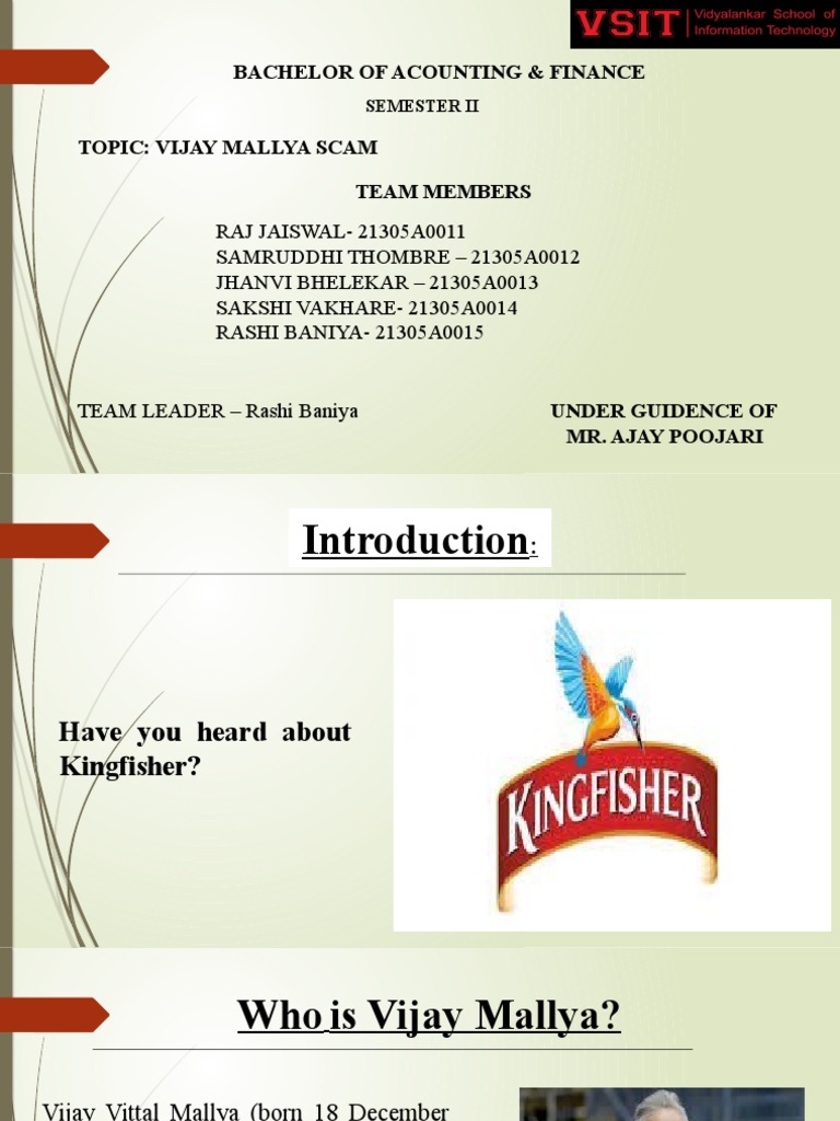 Vijay Mallya Scam Pdf Economies Banking 6409