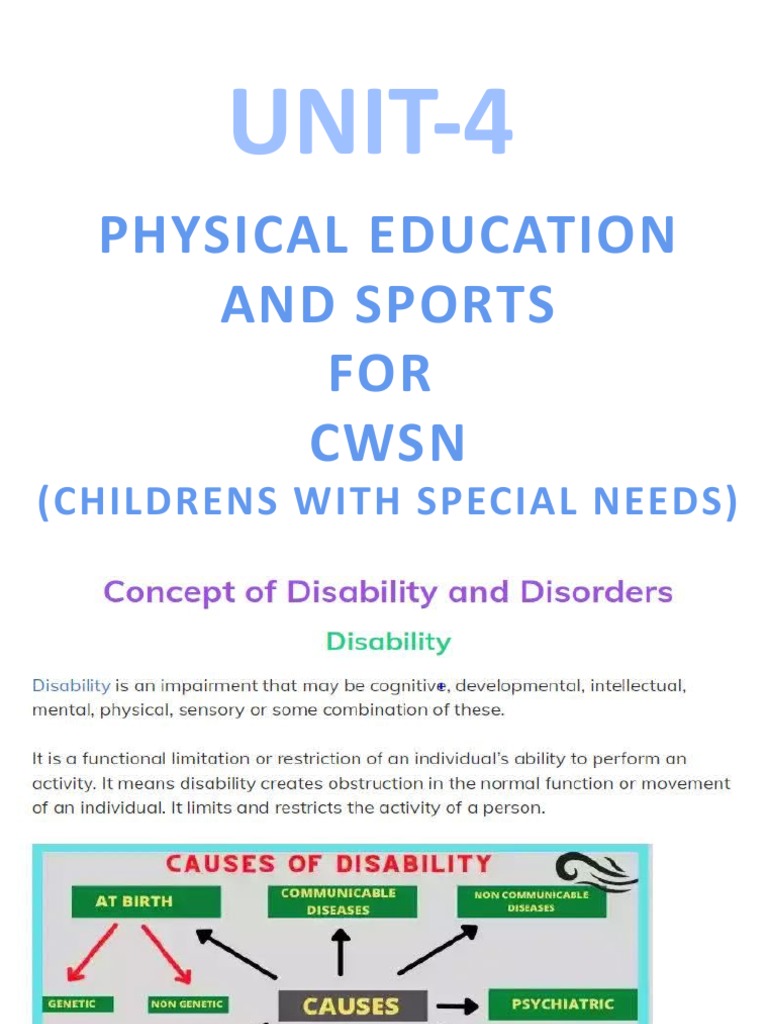 11th Unit-4 CWSN | PDF