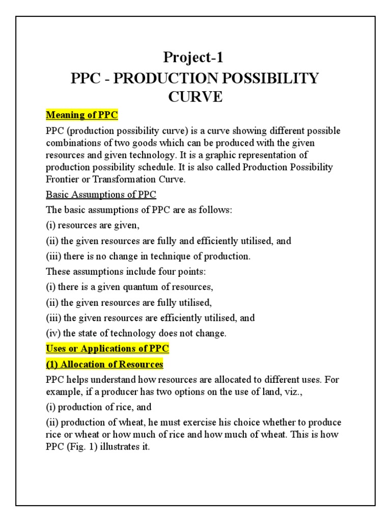 PPC Project | PDF | Opportunity Cost | Business