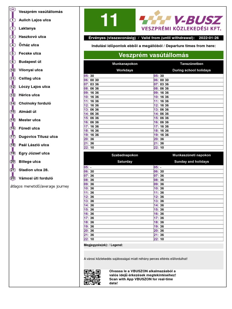 11-Es Vonal Vamosi Uti Fordulo Fele | PDF