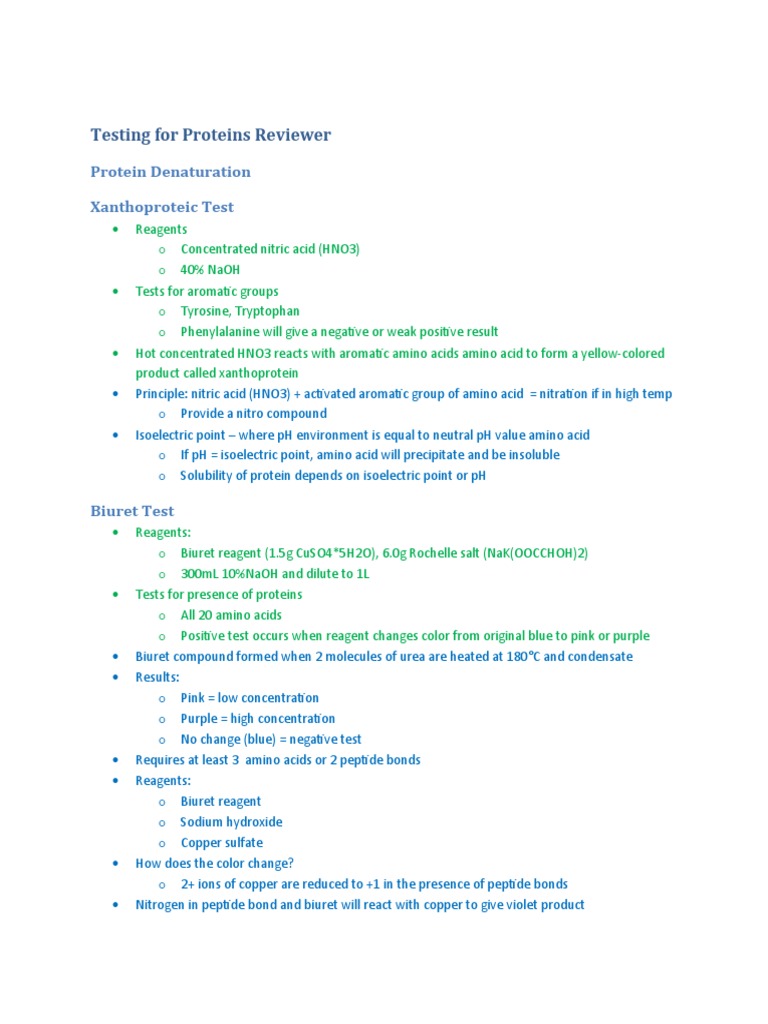 Protein Test Methods Guide | PDF | Science & Mathematics