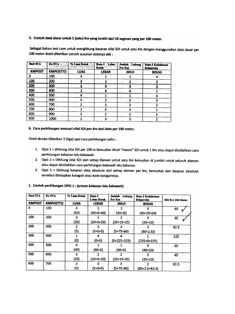 Perhitungan Metode SDI Bina Marga | PDF