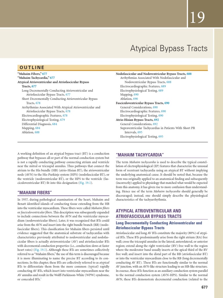 Atypical Bypass Tracts 2019 | PDF | Electrocardiography | Physiology