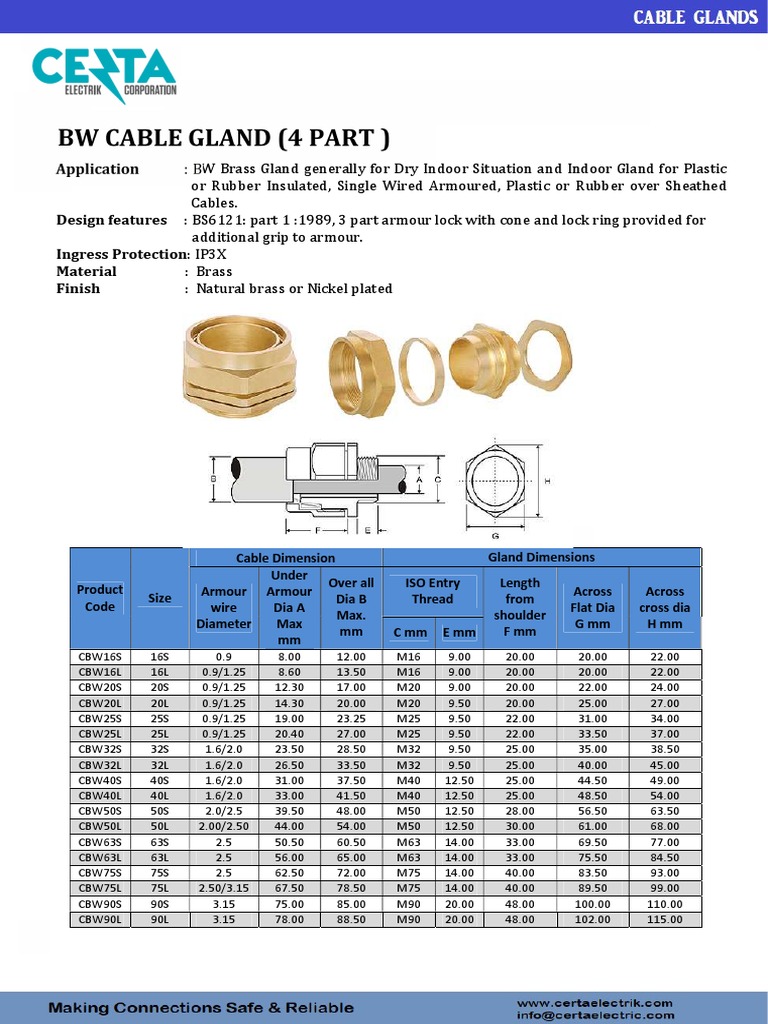 3b. BW Glands | PDF | Building Materials | Electrical Engineering