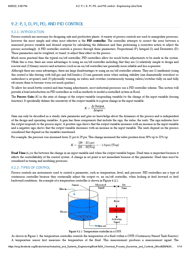 P, I, D, PI, PD, and PID Control | PDF | Control Theory | Derivative