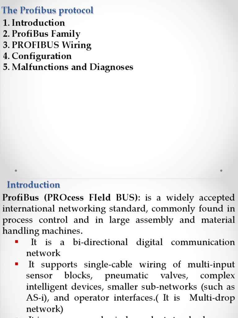 The Profibus Protocol Lecture | PDF | Computer Network | Input/Output