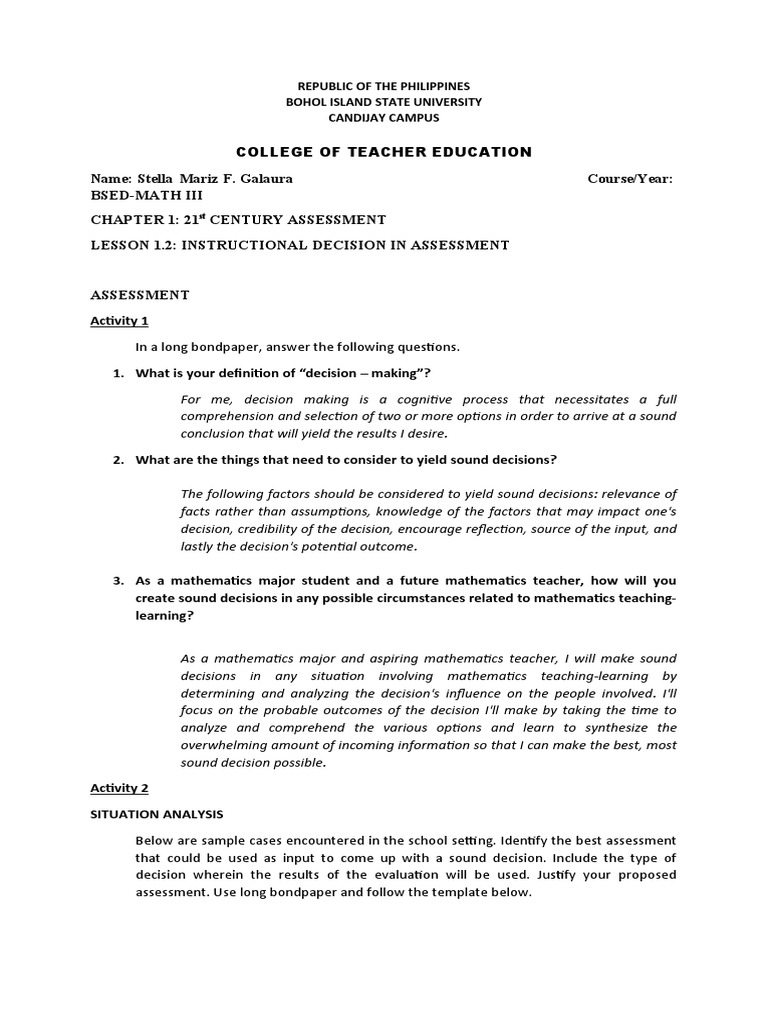 C1L2 | PDF | Educational Assessment | Cognition