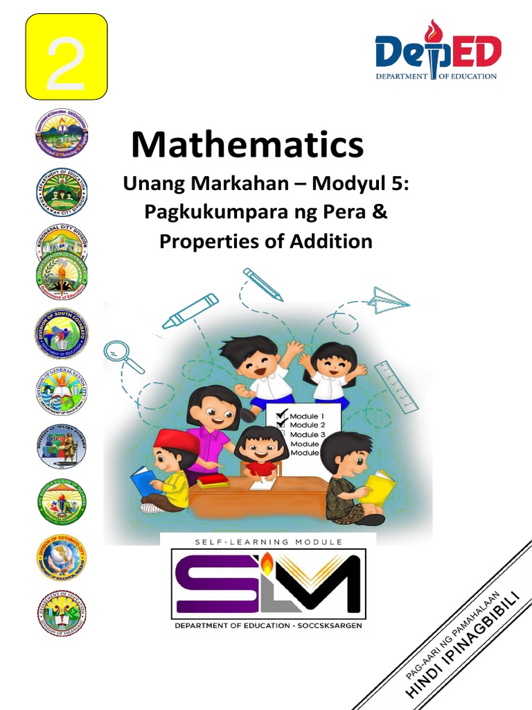 Math2 q1 Mod5of8 Pagkukumparangpera Propertiesofaddition v2 | PDF