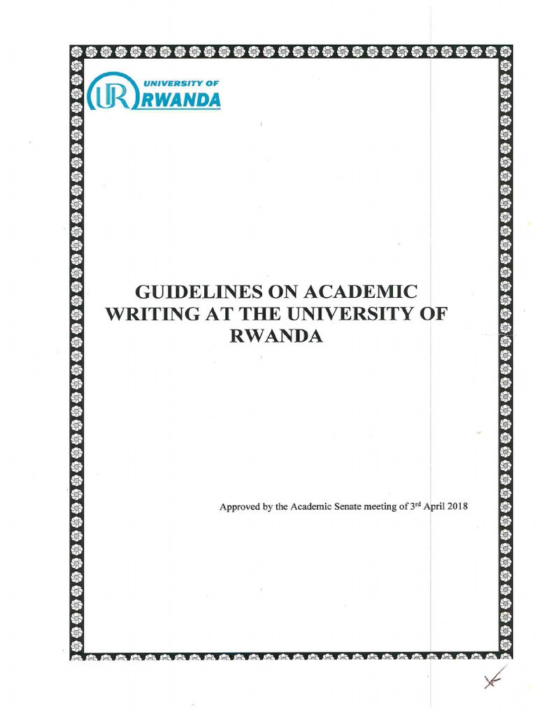 Guidelines On Academic Writing at The University of Rwanda | PDF