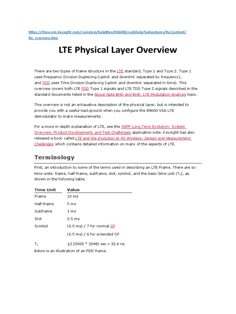 LTE Physical Layer Overview | Download Free PDF | Orthogonal Frequency ...