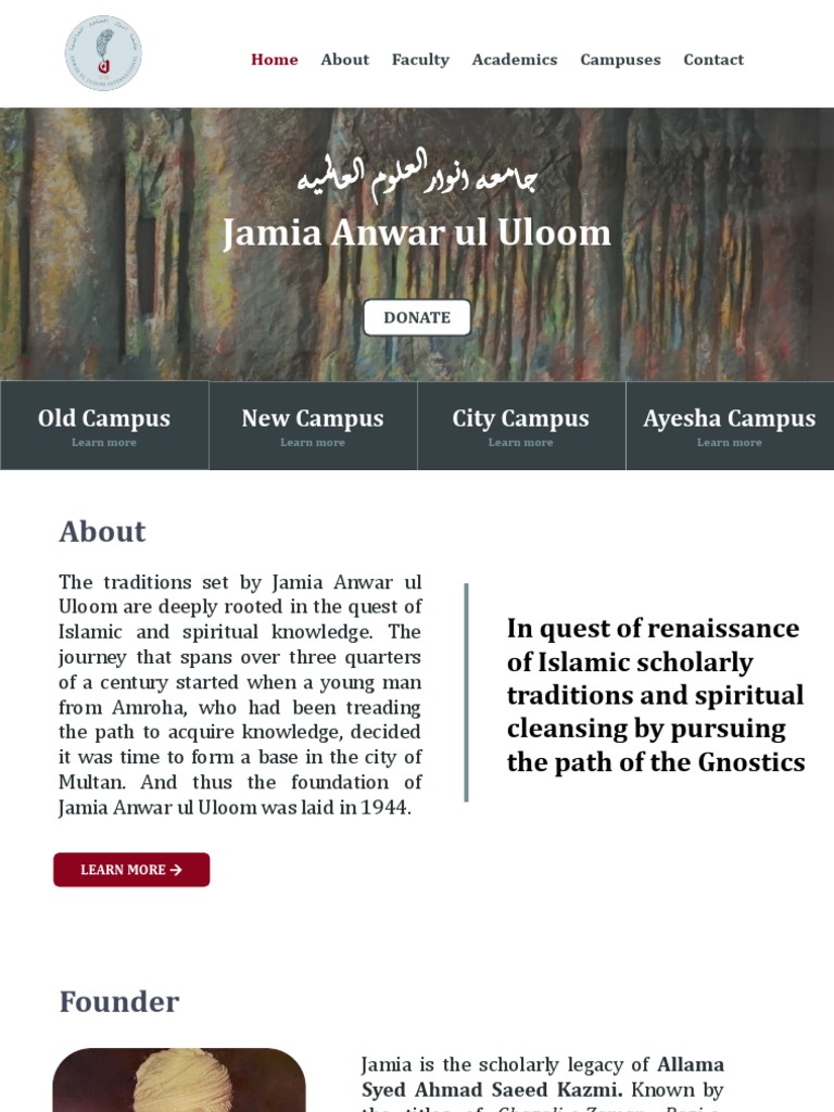 Jamia Anwar Ul Uloom | PDF | Sunni Islam | Sufism