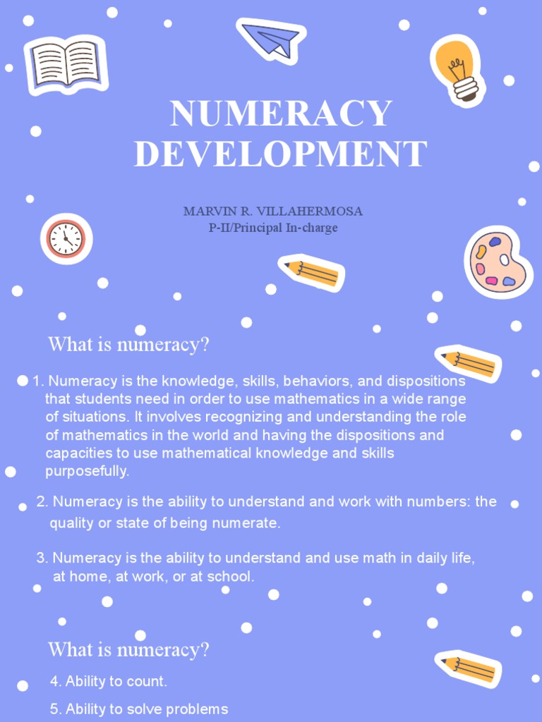 1 - Numeracy and Development | PDF | Mathematics | Teaching Method