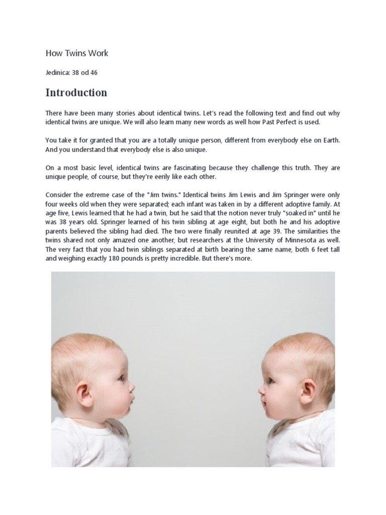 Modul 16 Text How Twins Work | PDF | Adverb | Linguistics