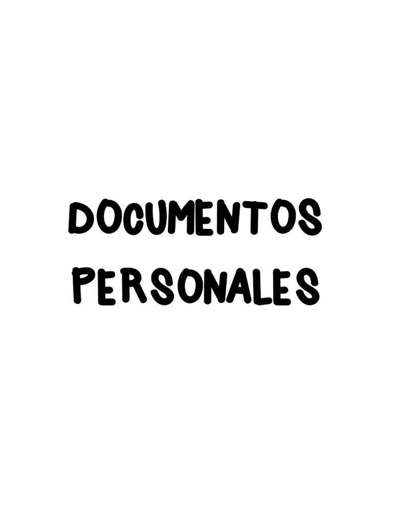 Documentos Personales | PDF