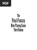 System Rules - Final Fantasy d20 | PDF | Tabletop Role Playing Game ...